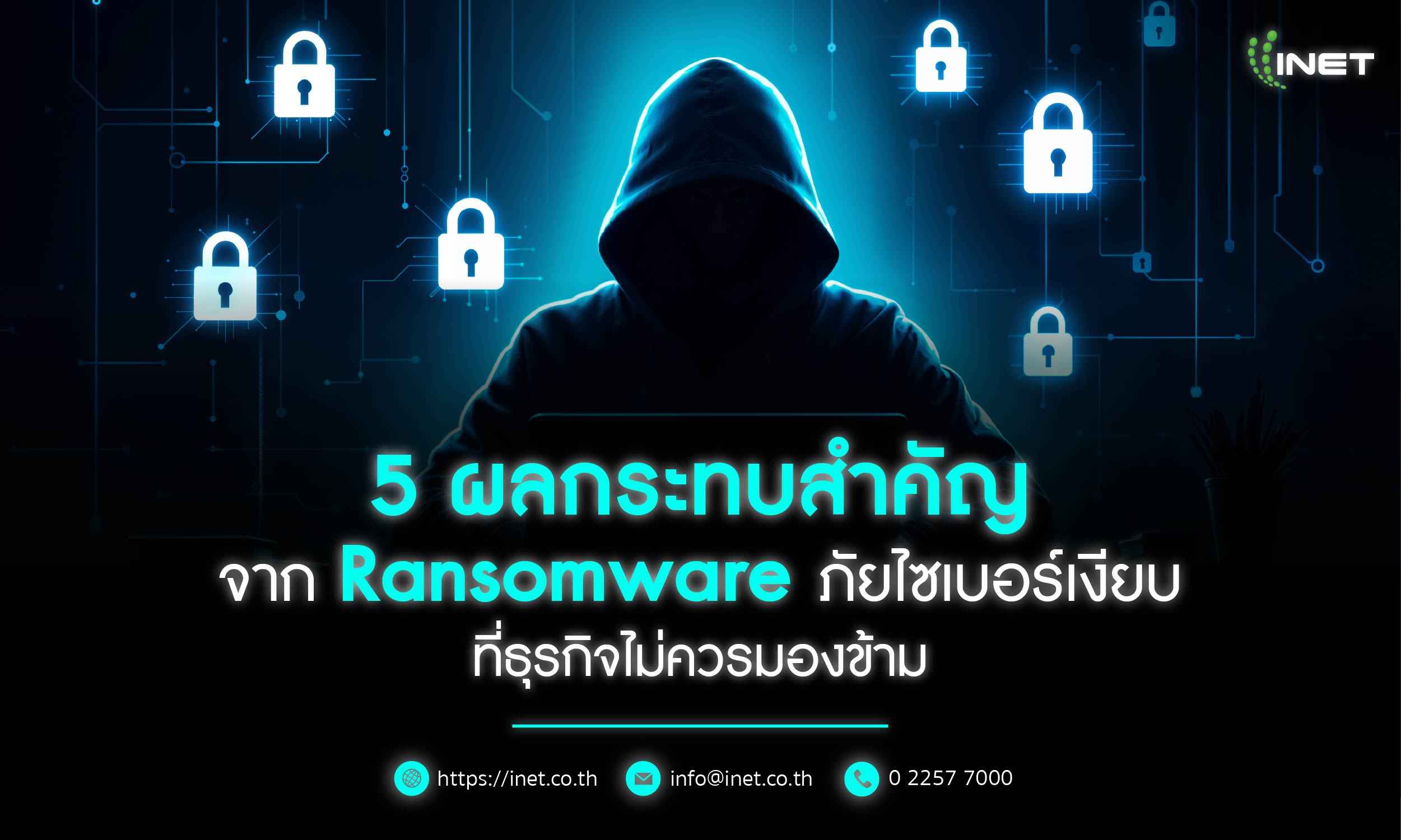 5 ผลกระทบสำคัญจาก Ransomware ภัยไซเบอร์เงียบที่ธุรกิจไม่ควรมองข้าม